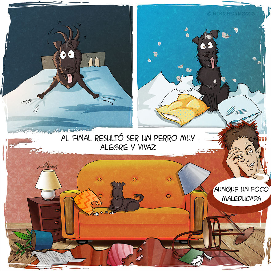 Rescata a un perro de un refugio y lo representa en un comic · Wakyma